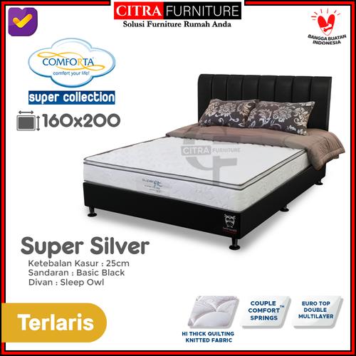 Promo Comforta Spring bed Super Fit Silver Matras 160x200-Full Set ...
