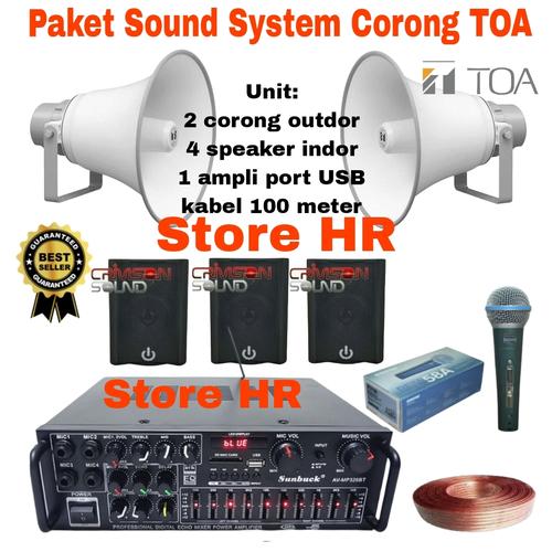 Jual paket sound system masjid toa indor outdor musholla 2 corong 3 ...