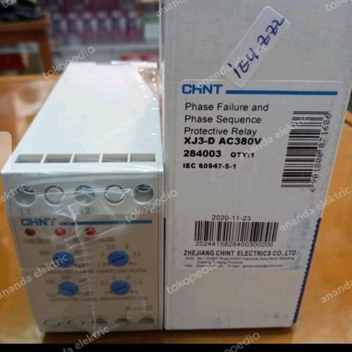 Jual phase failure relay chint XJ3-D AC380V relay pfr chint - Jakarta Pusat - Ananda electric ...