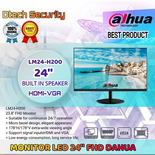 Jual MONITOR DAHUA LED 24.IN LM24-H200 BUILT IN SPEAKER-HDMI\VGA FHD 24'' - Kota Bandung ...