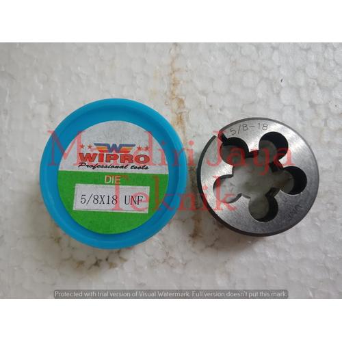 Jual Mata Senai Snai drat luar / Round Dies 5/8" x 18 UNF WIPRO - Kota ...