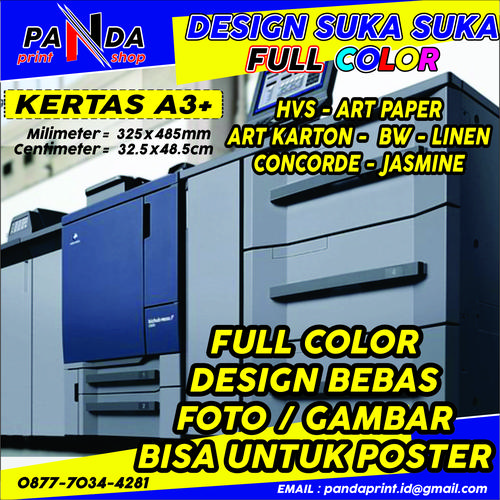 Jual Cetak Print Digital Offset A3+ Full Color - HVS - Art Paper ...