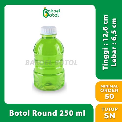 Jual Botol Round 250 ml / Botol Unik 250 ml / Botol Plastik Unik - Biru ...
