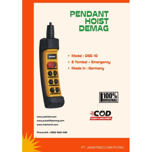 Jual PENDANT HOIST DEMAG 6 TOMBOL + EMERGENCY (DSE 10-C) - Kab ...
