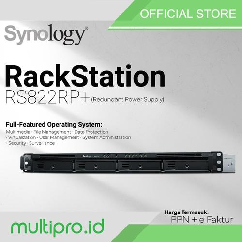 Promo Synology NAS RS822RP+ 2.1 GHz 2GB 4-bay RackStation Dual PSU ...