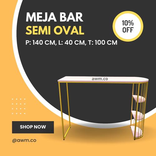 Jual Meja Bar Semi Oval Dekorasi Dapur Cafe Minimalis - Kab. Bantul ...