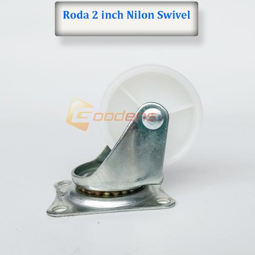 Jual Roda Nilon 2 Inch Hidup Roda Caster Roda Gepeng - Roda Putih ...