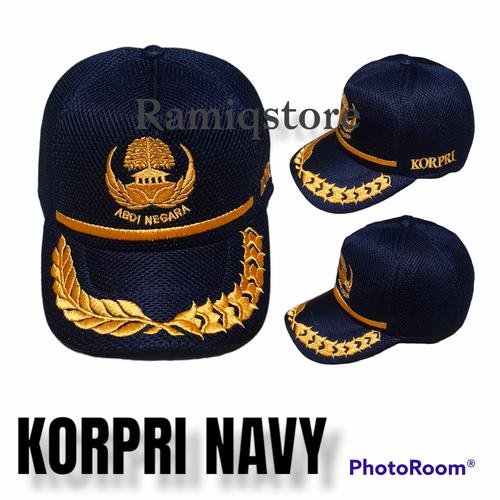 Jual TOPI KORPRI TOPI PNS TOPI PEGAWAI NEGERI TOPI ASN WARNA NAVY GOL 4 ...