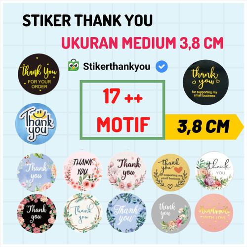 Jual [500pcs] Stiker Thank You Roll 3,8cm Besar Medium Ucapan Terima ...