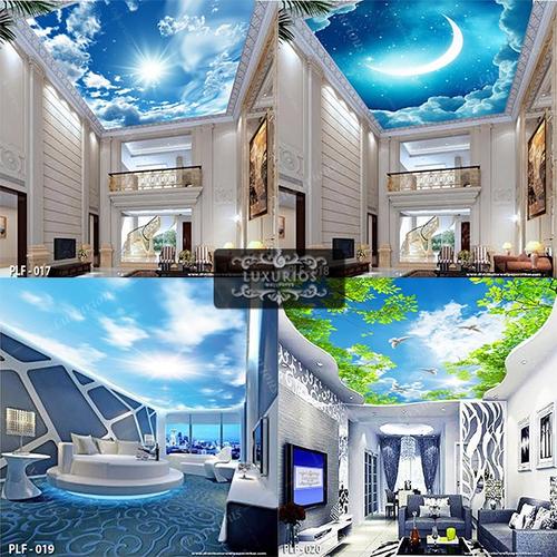 Jual Wallpaper Plafon Sticker Langit Stiker Atap Awan Cerah Bulan ...