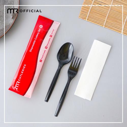Promo sendok garpu set plastik higienis / sendok garpu tissue premium ...