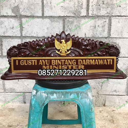 Jual papan nam kayu jati / papan meja meja kantor / papan nama ukiran ...