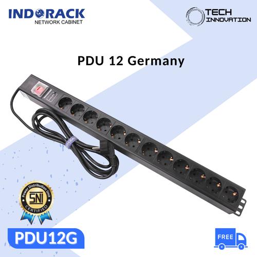 Jual INDORACK Power Distribution Unit 12 Germany Socket Stop Kontak 16A ...