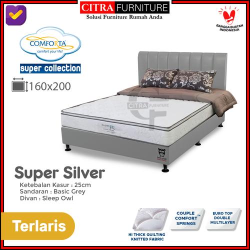 Promo Comforta Spring bed Super Fit Silver Matras 160x200-Full Set ...