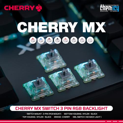 Jual Cherry MX Switch Plate Mount 3 Pin RGB Backlight - Speed Silver ...