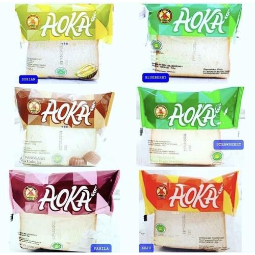 Jual AOKA ROTI PANGGANG ALL VARIAN RASA COKLAT VANILLA STRAWBERRY KEJU ...