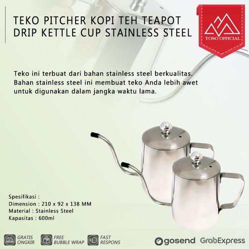 Jual Teko Leher Angsa Coffee Drip Manual 600ml Stainless Gooseneck ...