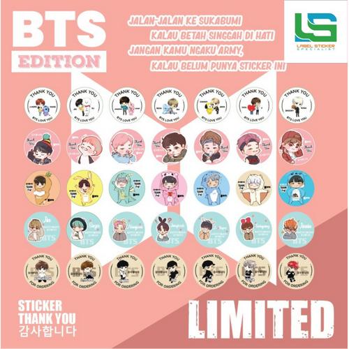 Jual STICKER THANK YOU BTS , STIKER TERIMA KASIH BTS THANKYOU BTS 500 ...