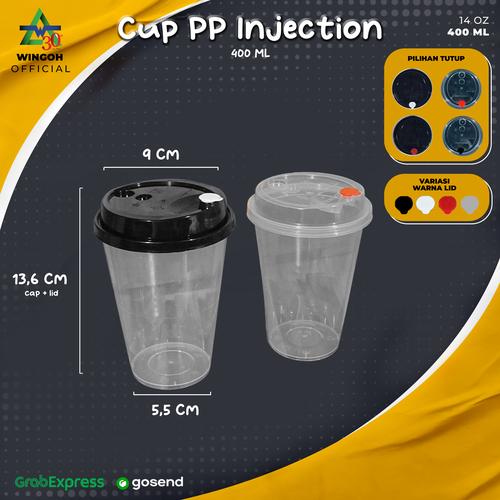 Promo Cup Plastik 14Oz/ Cup Injection 14 Oz/ Gelas Plstik 400ml ...