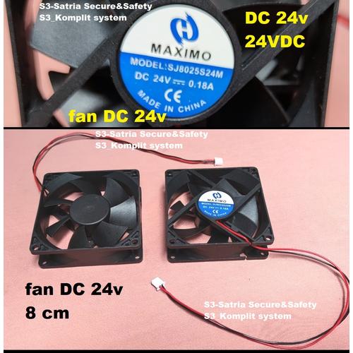 Jual maximo 8 cm fan DC 24v dc24v 8cm kipas exchaust power adaptor ...