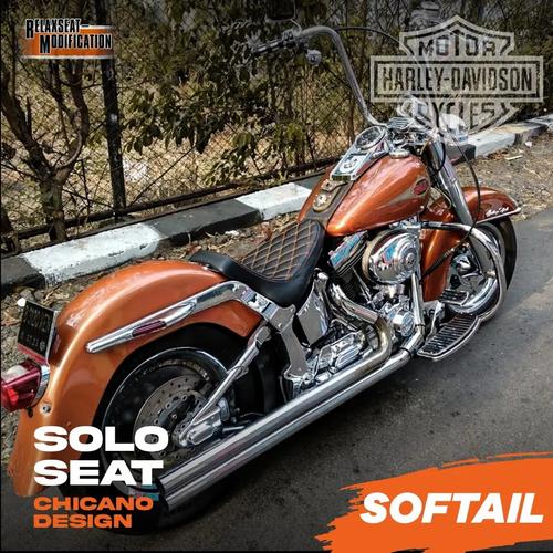 Jual jok motor harley davidson heritage softail single seat chicano ...