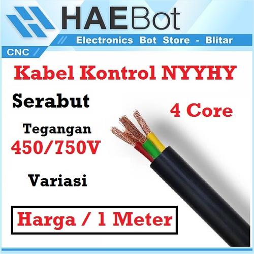 Jual [HAEBOT] Kabel Kontrol NYYHY 1.5 mm isi 4 Core Serabut Cable CNC ...