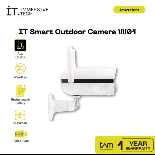 Jual IT Smart outdoor camera W01 CCTV wifi wireless battery - Jakarta ...