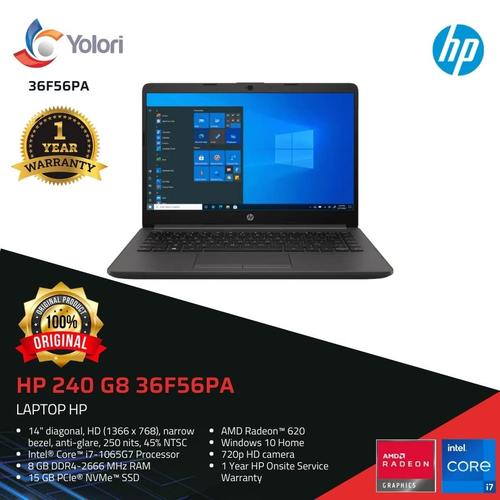 Promo HP 240 G8 36F56PA i7-1065G7 8GB 512GB AMD Radeon 620 2 GB Windows ...