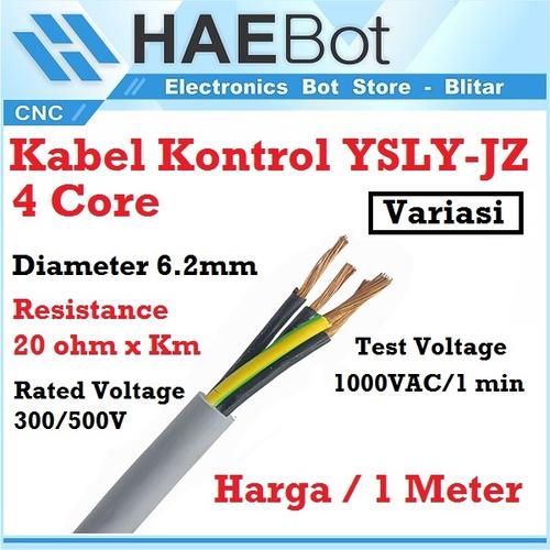 Jual [HAEBOT] Kabel Kontrol YSLY-JZ 0.75 isi 4 Core Serabut Cable CNC - 4 x 0.75mm - Kota Blitar ...