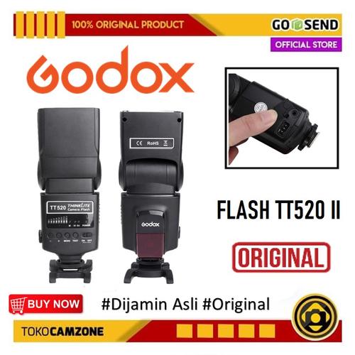 Promo Flash GODOX TT520 II Wireless Trigger Universal Kamera DSLR ...