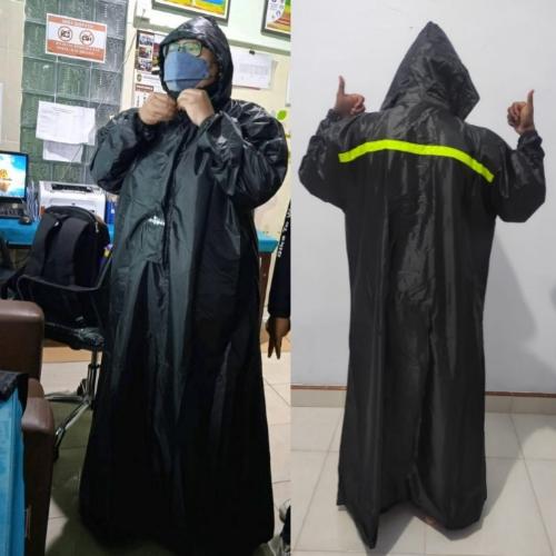 Jual Jas Hujan Gamis Wanita Pria Big Size Model Terbaru Ld 140 Hitam ...