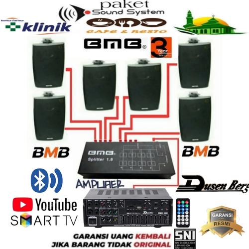 Jual Paket Sound System 6 Titik Speaker BMB Original Buat Cafe,Klinik ...