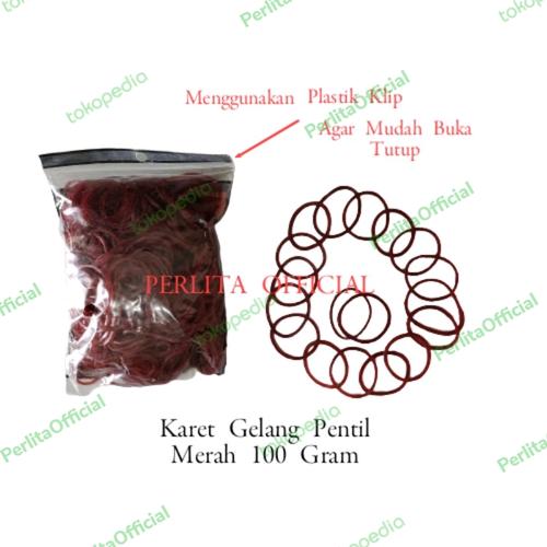 Jual Karet Gelang Pentil Merah Impor 100 Gram - Kuning - Kab. Bandung ...