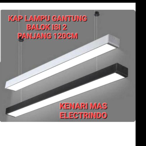 Jual KAP LAMPU GANTUNG BALOK TL T8 ISI 2 HANGING LAMP OFFICE KOSONGAN ...