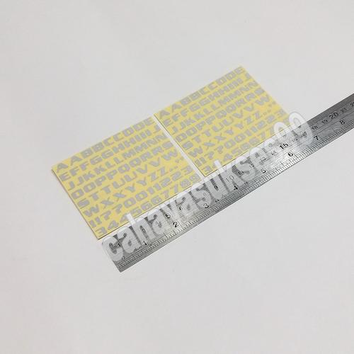 Jual Sticker Motor Alphabet Huruf Angka KECIL 1cm x 0,6cm Putih ...