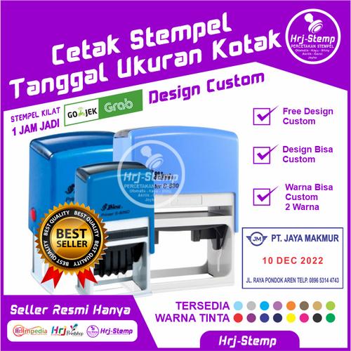 Jual Cetak Stempel Tanggal Custom | Stempel Tanggal Shiny Tinta 2 Warna ...