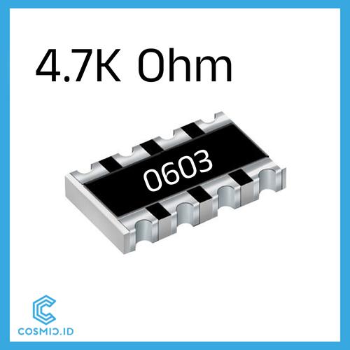Jual Resistor Array 8P4R 4.7 KiloOhm K 4.7KOhm 4.7K 4.7KΩ 4K7 SMD SMT ...