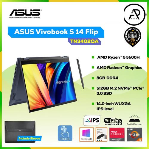 Jual ASUS Vivobook S 14 Flip TN3402QA R5-5600H 512GB SSD 8GB Win11+OHS ...