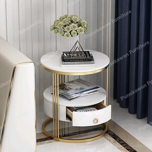 Jual Atreya Side Table Marble - MARMER PUTIH, BESI - Kab. Jepara ...