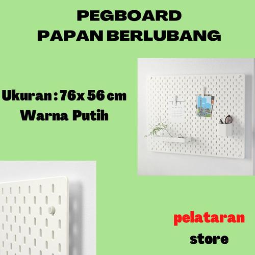 Jual Pegboard Papan Berlubang Dinding 76 x 56 cm - Putih - Kota ...