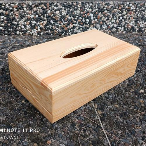 Jual Kotak/ Box/ Tempat/ Wadah Tissue Kayu Pinus Ukuran Besar - Kota ...