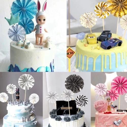 Jual topper cake kue windmill kincir kertas - silver - Kota Tangerang ...