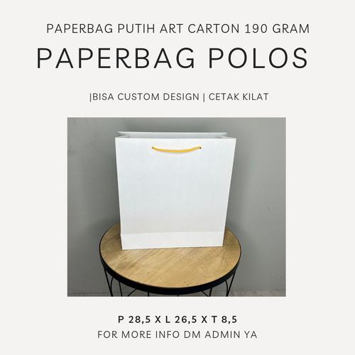 Jual paper bag polos acara Paperbag premium Art carton 190 28,5x26,5x8 ...