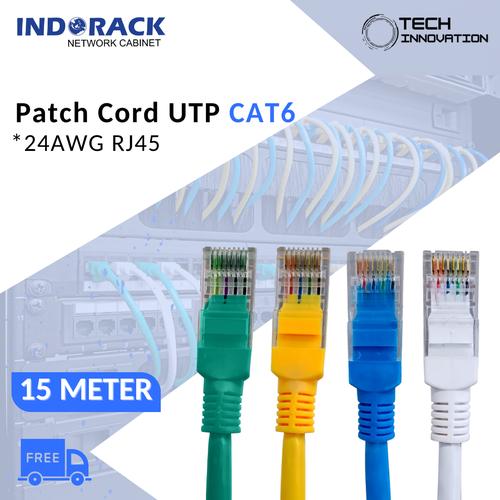 Jual INDORACK Patch Cord CAT6 15 Meter Kabel Lan Internet Tebal 24AWG RJ45 - Hijau - Kota ...