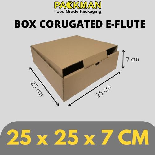 Jual KARDUS 25x25x7 cm / BOX KARTON CORUGATED DIE CUT E-FLUTE / PACKING ...