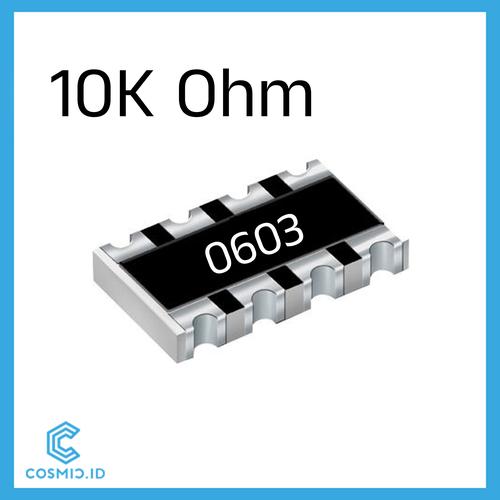 Jual Resistor Array 8P4R 10 KiloOhm K 10KOhm 10K 10KΩ SMD SMT 0603 ...