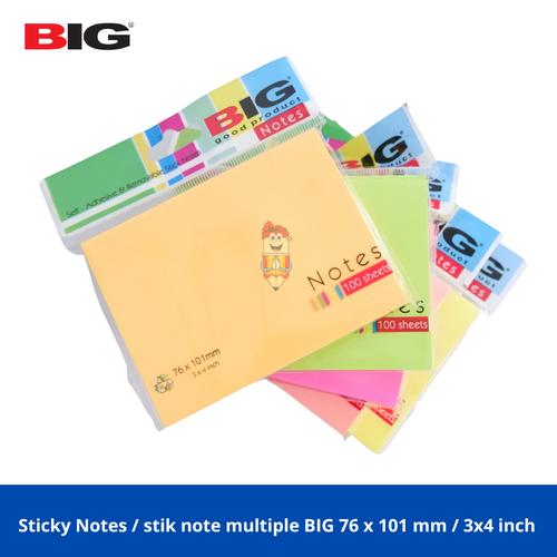 Jual Sticky Notes / stik note multiple BIG 76 x 101 mm / 3x4 inch ...