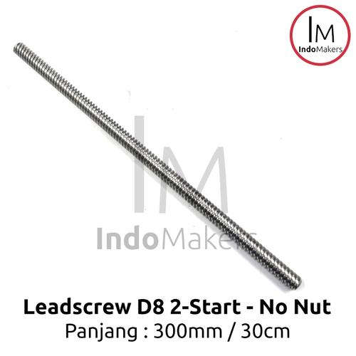 Jual 3D Printer / CNC Lead Screw Start-2 Lead 4mm Leadscrew No Nut ...