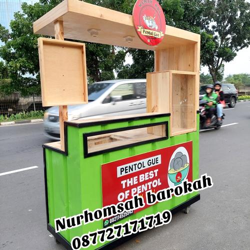 Jual gerobak bakso/ gerobak kayu jati belanda/gerobak murah ...