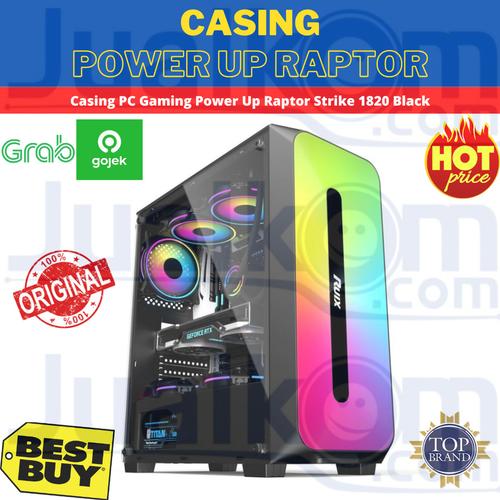 Jual Casing PC Gaming Power Up Raptor Strike 1820 Black - Jakarta ...